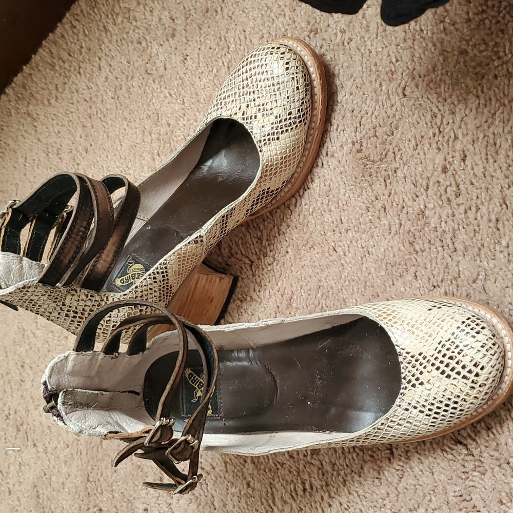 Freebird Randi Snakeskin Heels - Gem